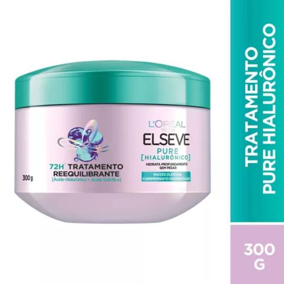 Creme De Tratamento L'oréal Elseve Pure Hialurônico 300g - Máscara ...