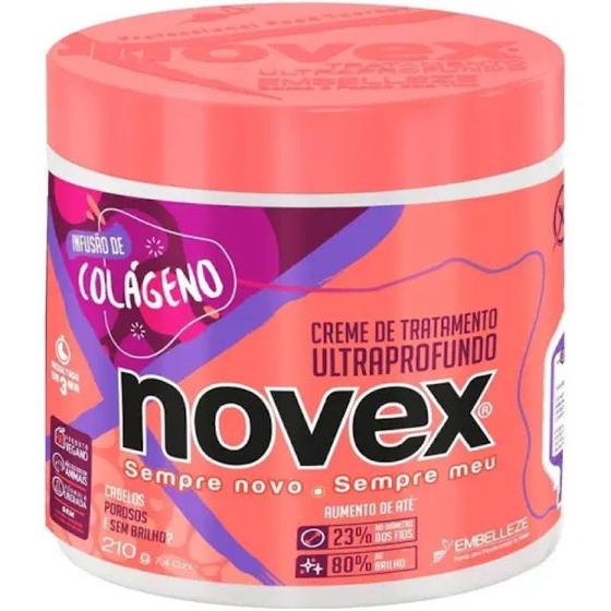 creme de tratamento novex infusão de colágeno 210 Gramas máscara de tratamento - Máscara Capilar ...