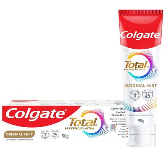 Creme Dental Colgate Total Original Mint 90g - Creme e Gel Dental ...