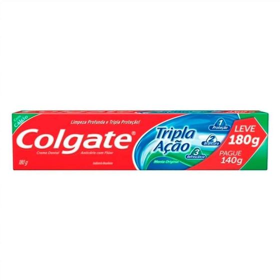 Creme Dental Colgate Tripla Ação 180g - Creme e Gel Dental - Magazine Luiza