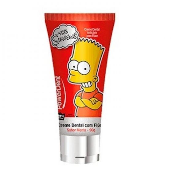Creme Dental os Simpsons com Fluor 1100 Ppm Menta 90g Powerdent - Creme ...