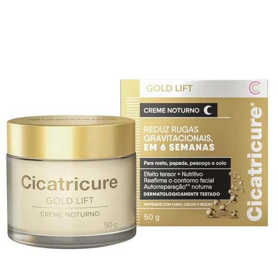 Creme Gold Lift Noturno Reduz Rugas Cicatricure - 50g - Antirrugas ...