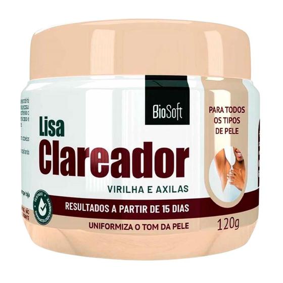 Creme Lisa Clareador Virilha e Axilas Bio Soft 120g - BioSoft - Outros ...
