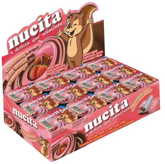 Creme Nucita Morango Chocolate 10g C/48 Unid - Creme de Avelã ...