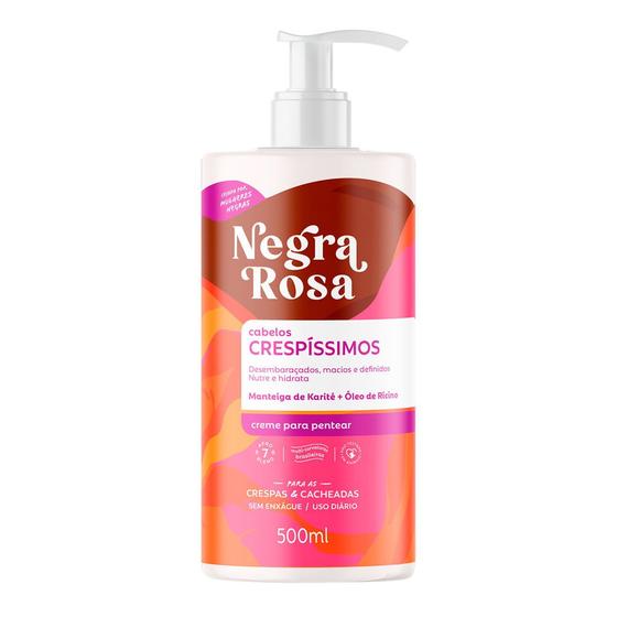 Creme para Pentear Cabelos Crespíssimos Negra Rosa Crespas e Cacheadas ...