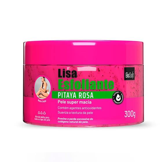 Creme Para Rosto E Corpo Bio Soft Lisa Esfoliante Pitaya Rosa 300g ...