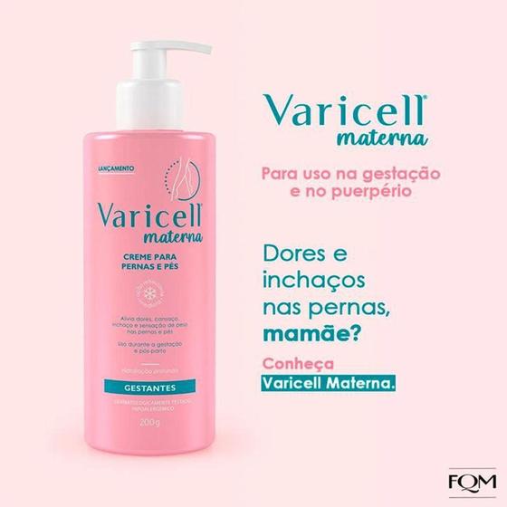 Creme Pernas e Pés Varicell Materna Gestantes 200g - Hidratante para os ...