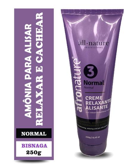 Creme Relaxante de Amônia Afro Nature Força Normal Nº3 Tioglicolato All ...