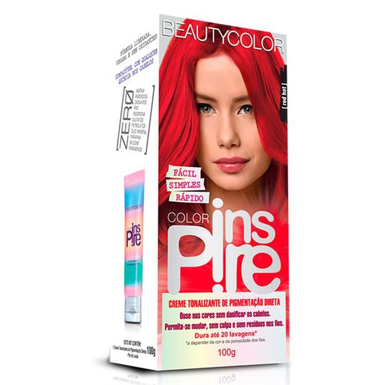 Creme Tonalizante Beautycolor Inspire Red Hot 100g - Beauty Color ...