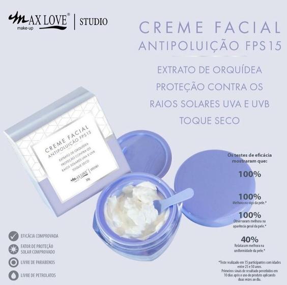 Cremes Faciais Proteção, Vitamina e Hidratação- Max Love 30g - Outros ...
