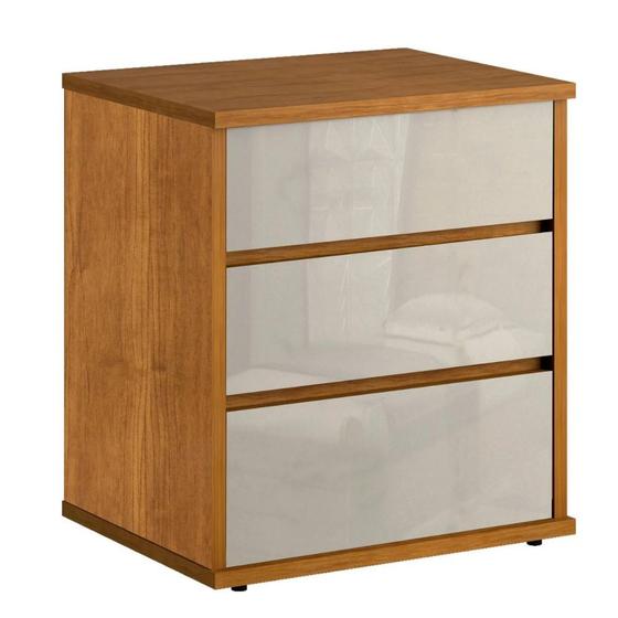 Criado Grécia 3 Gavetas Bianchi Móveis - Mesa de Cabeceira - Magazine Luiza