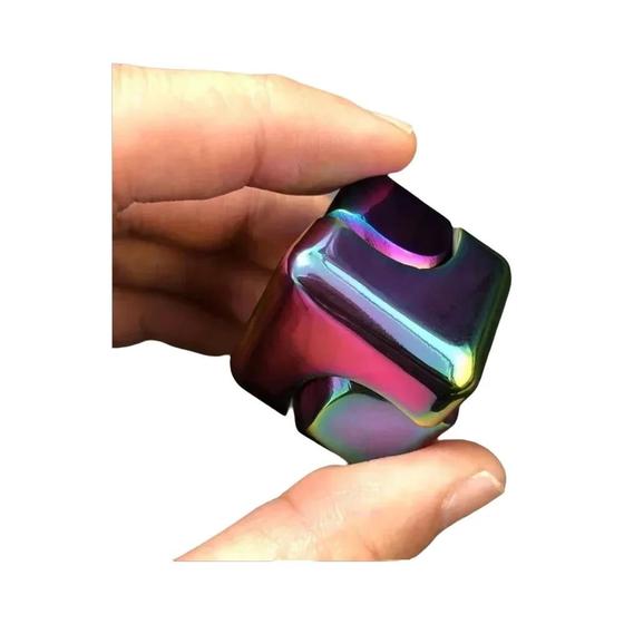 Crianças Metal Square Fidget Spinner EDC Magnético Spinning Top Stress ...