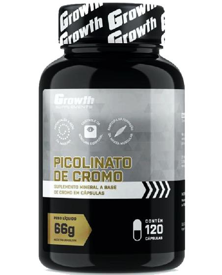 Cromo Picolinato 120 Cápsulas Growth Supplements - Picolinato de Cromo ...