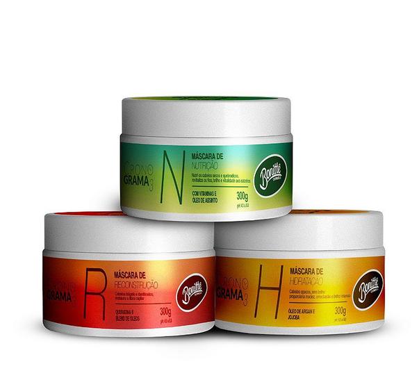 Cronograma Capilar 3 Passos Bonittê - Hidratação, Recontrução, Nutrição ...