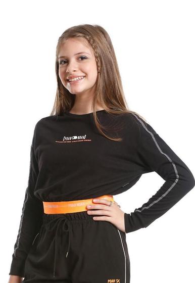 Cropped Infantil Preto Poah Noah - Poah Banana - Blusa Infantil ...