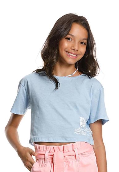 Cropped Juvenil Borboleta Azul Poah Noah - Poah Banana - Blusa Infantil ...