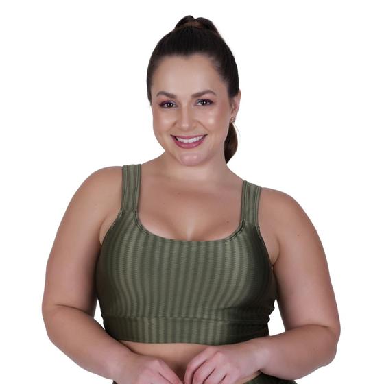 Cropped Plus Size de Academia Fitness 3D Top Alça Sustentação - TOP ...