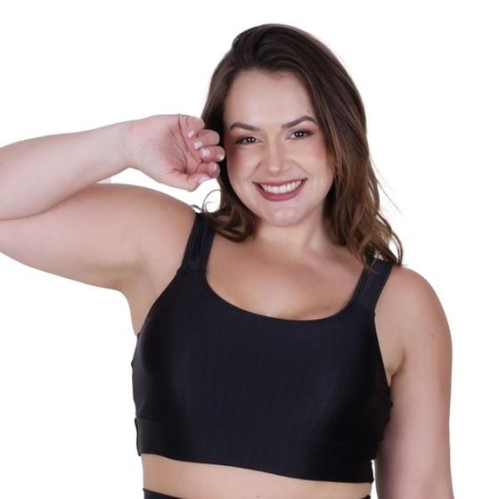 Cropped Plus Size de Academia Fitness 3D Top com Bojo Removível ...