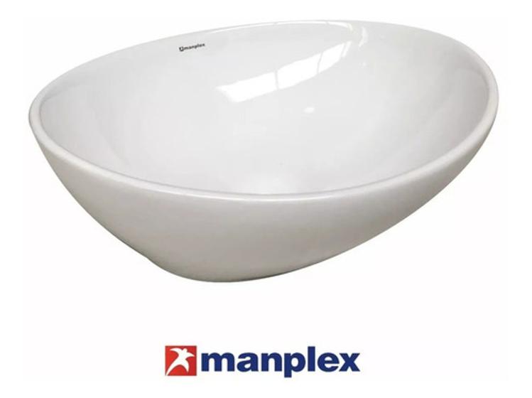 Cuba Cerâmica De Apoio (sobrepor) Oval Manplex Mp 7007 Branca - Cuba de ...