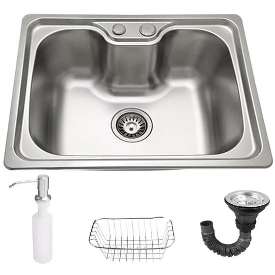 Cuba Cozinha Goumert Luxo Bancada Aço Inox Ralo Sifao Dispenser ...