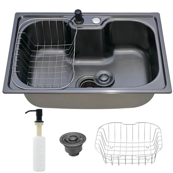 Cuba Cozinha Gourmet Pia Aço Inox Preta Acessórios Embutir - Holtter ...