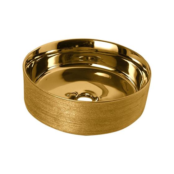 Cuba de Apoio redonda 37cm Lexxa Bagno LX524G Gold - Cuba de Apoio para Banheiro - Magazine Luiza