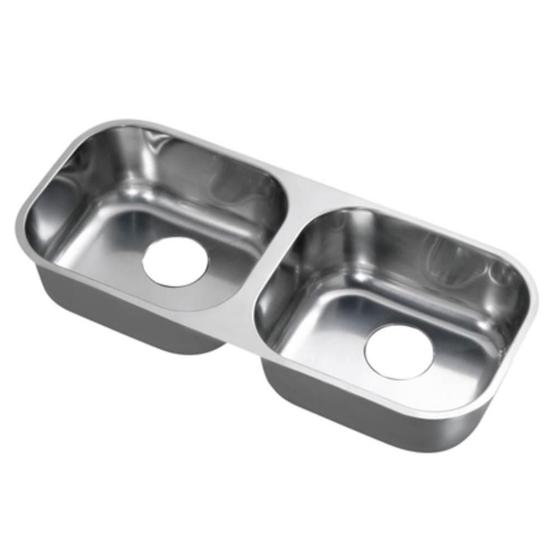 Cuba de Embutir Dupla Aço Inox Polido Sem Válvula Docol 83,5x34,5x15 ...