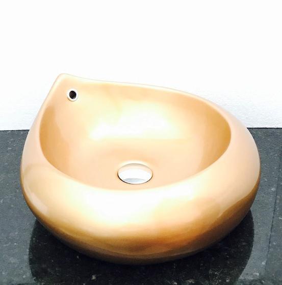 Cuba de louça dourada cobre gota de sobrepor cerâmica - Deckol - Cuba ...