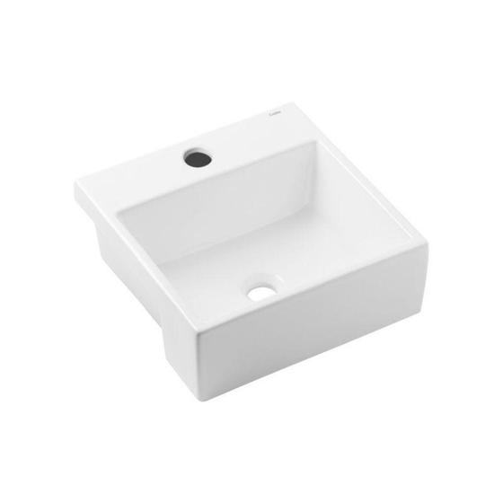 Cuba de Semi-Encaixe 41x41cm Q2 Basic - Celite Branco - Banheiro ...
