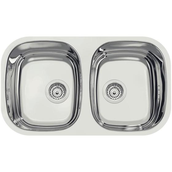 Cuba Dupla Inox Tramontina Prime 77X45X15cm Retangular Alto Brilho ...