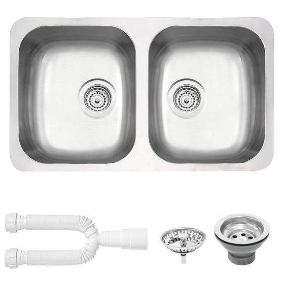 Cuba Dupla Tramontina Isis Plus 2C 34 BL Prime Aço Inox Acetinado 72x40 ...