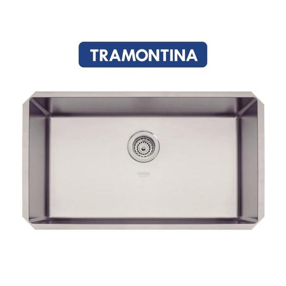 Cuba Embutir Tramontina Quadrum Undermount Aço Inox com Acabamento ...