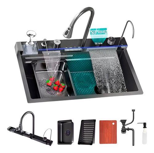 Cuba Gourmet Cozinha Inox Com Led Moderna 75x45cm Pia Acessórios ...