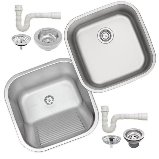 Cuba Inox Cozinha Tramontina 40x40 Aria Maxi Acetinada + Tanque Hera ...