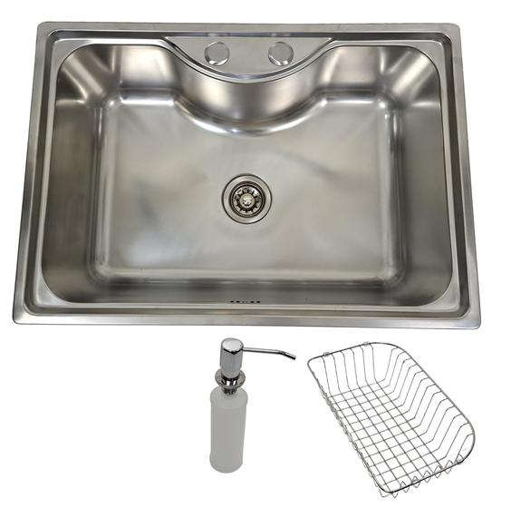 Cuba Inox Gourmet Fabrinox N6545 65cm polida, cesto e dosador - Cuba de ...