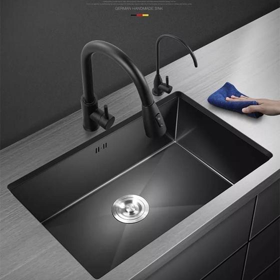 Cuba Inox Gourmet Preta Sobrepor Ou Embutir 60x40cm Black - SOLLUX ...