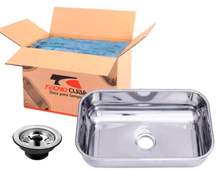 Cuba inox para cozinha n2 56x34x17 com válvula tecnocuba - Pia e Cuba ...