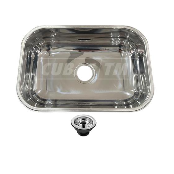 Cuba Inox para Cozinha Tecnocuba Alto Brilho 46x30x14cm Válvula ...