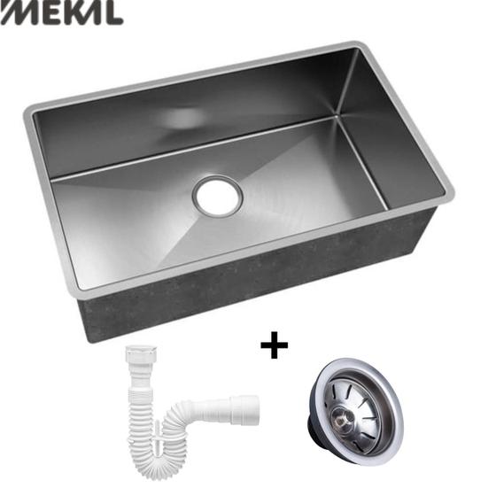 Cuba Mekal 70x40 Retta Lr-70 Aço Inox Escovado Para Cozinha Pia Docol ...