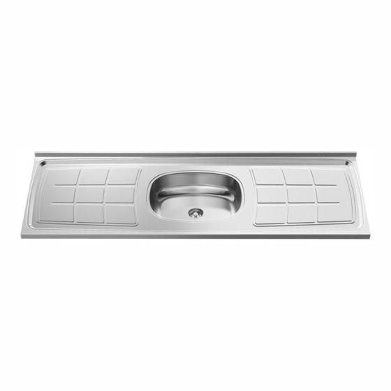 Cuba Para Pia De Cozinha 160cmx53cm Concretada Escorredor Bali Ghelplus Pia E Cuba De
