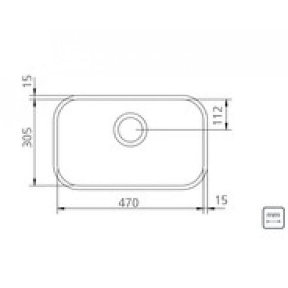 Cuba Retangular em Aço Inox Acetinado 47X30 Cm - Tramontina - Pia e ...