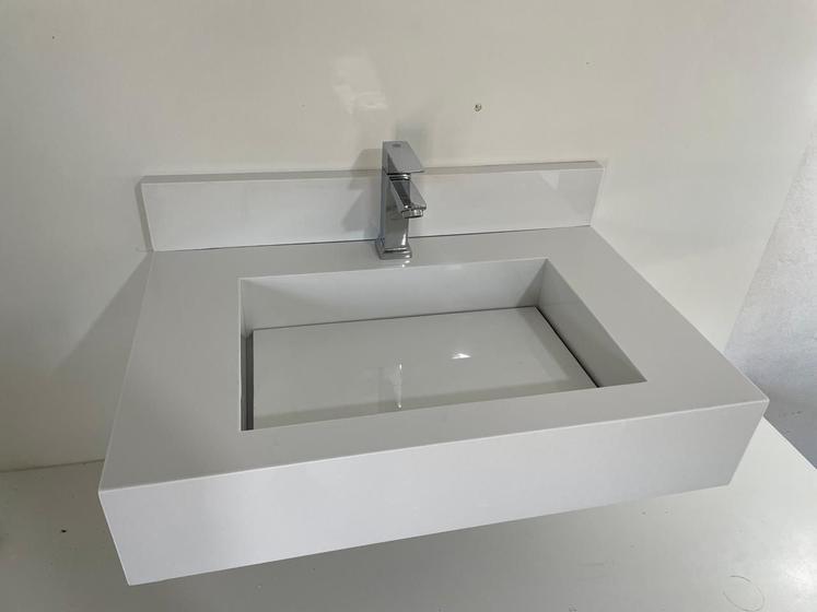 Cuba Suspensa Porcelanato Branco. - Ms Porcelanato. - Banheiro ...