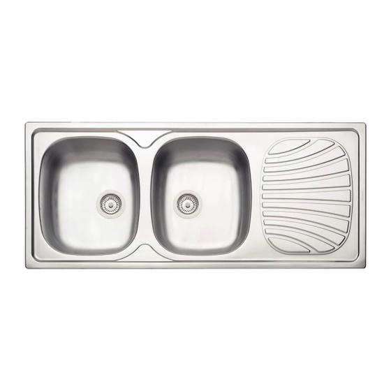 Cuba Tramontina De Sobrepor 116x50Cm 93880602 Alpha 2C 34R Aço Inox ...