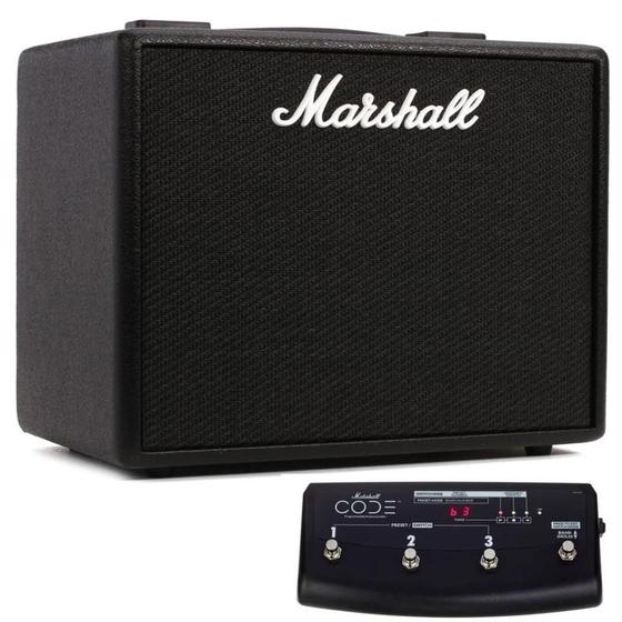 Cubo Amplificador Marshall Code 25 + Pedal PEDL 91009 - Amplificador para Teclado - Magazine Luiza