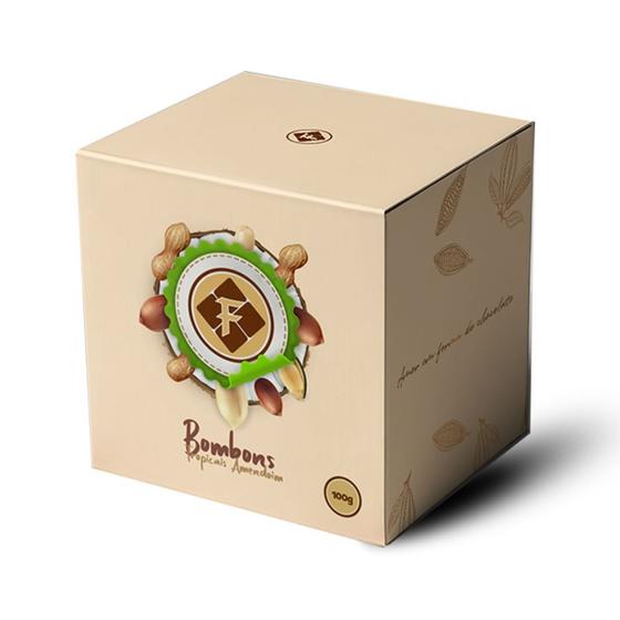 Cubo Bombons Ao Leite Com Amendoim 100g - Ferana Chocolates - Bombom ...