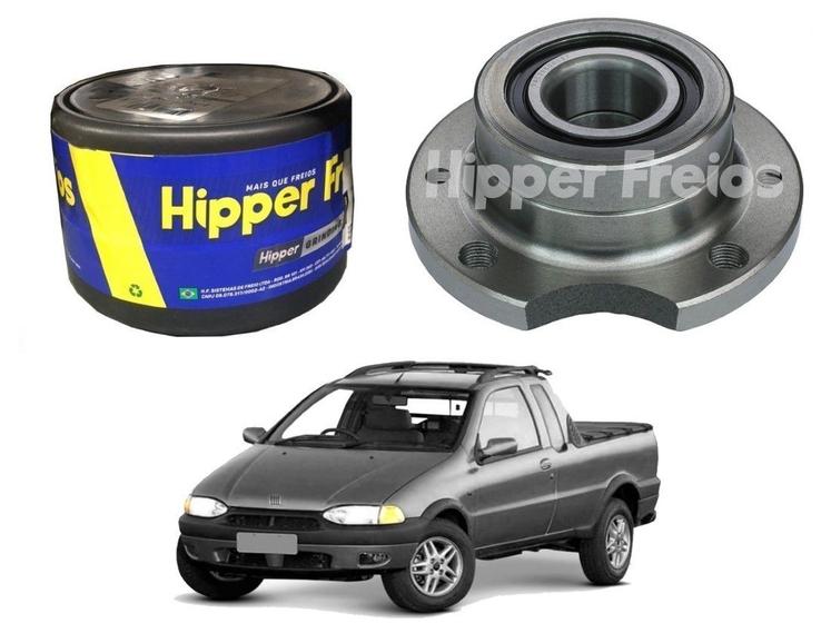 Cubo de roda traseiro hipper freios fiat strada 1.5 1.6 1998 a 2000 ...