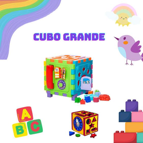 Cubo Didático Grande Educativo Brinquedo Legal - MERCOTOYS - Brinquedos ...
