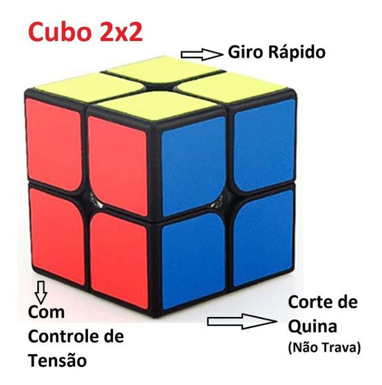 Cubo Mágico 2x2 Interativo Colorido Uso Profissional e Amador Presente ...