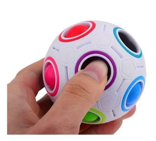 Cubo Mágico Bola Fidget Toy Puzzle Rainbow Ball Anti Estress Brinquedo ...
