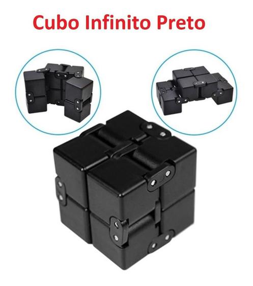 Cubo Mágico Infinito Anti Stress Preto Black Brinquedo Divertido ...